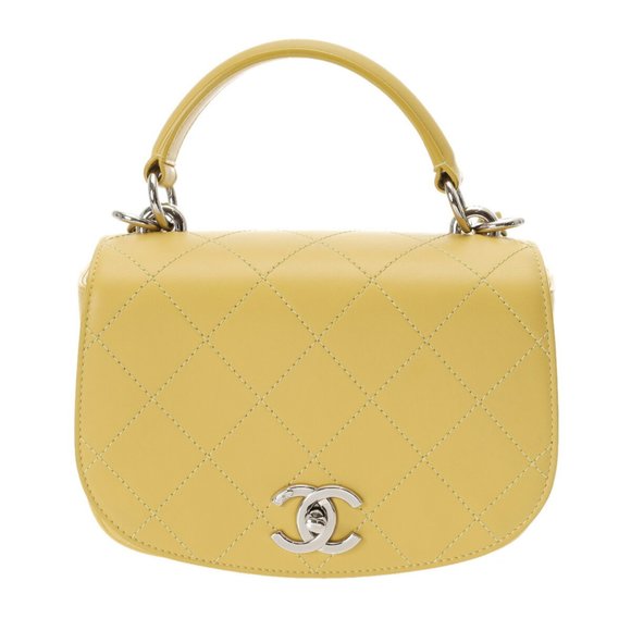 CHANEL | Bags | Chanel Chanel Matelasse 2cm Yellow Womens Calfskin ...